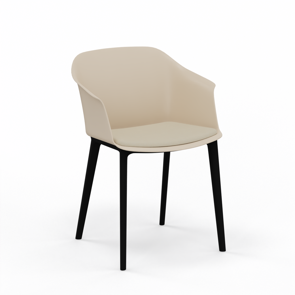 Comfortable Nowy Styl Inta Frame Bistro Chairs in Beige
