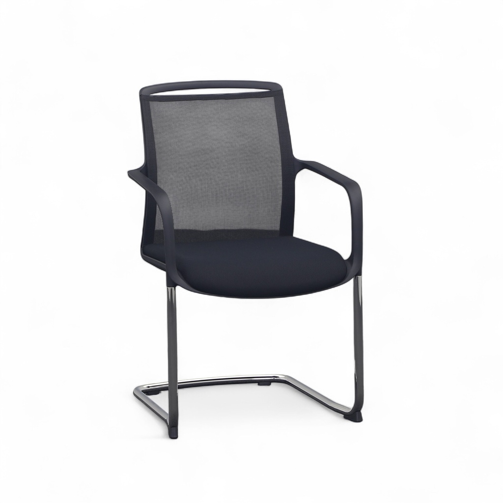Cantilever Milani Zed Black Chair for Office & Waiting Areas